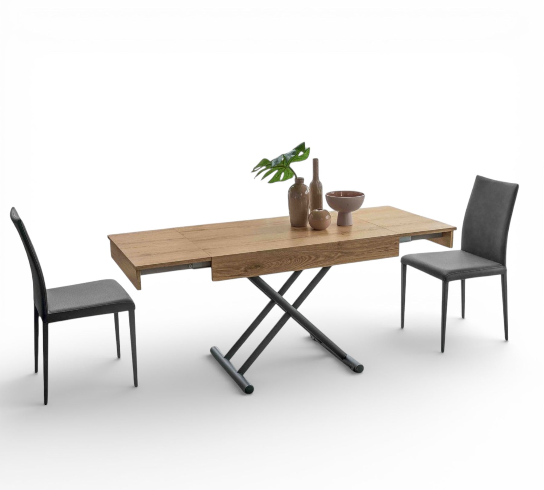Boxy Small Coffee-to-Dining Table | 25–84 cm Lift | Seats Up to 8 ...