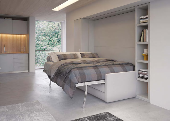 Lateral Horizontal Wall Bed with Sofa | Double to Super King ...